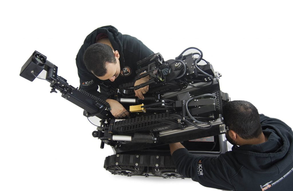 fady & david working on caliber robot - ICOR Technology - Tactical ...